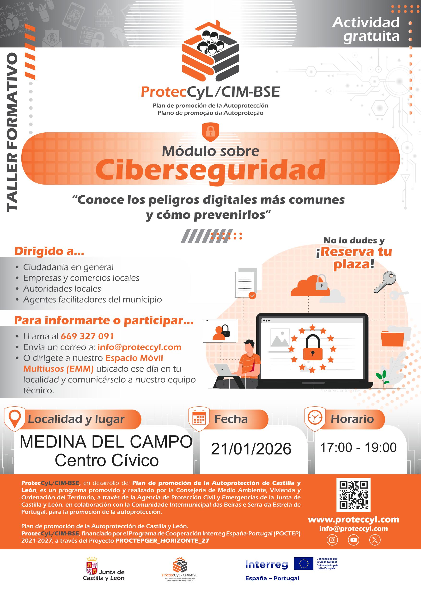 📢👉MEDINA DEL CAMPO: Módulo sobre Ciberseguridad Miércoles 21 de Enero ...